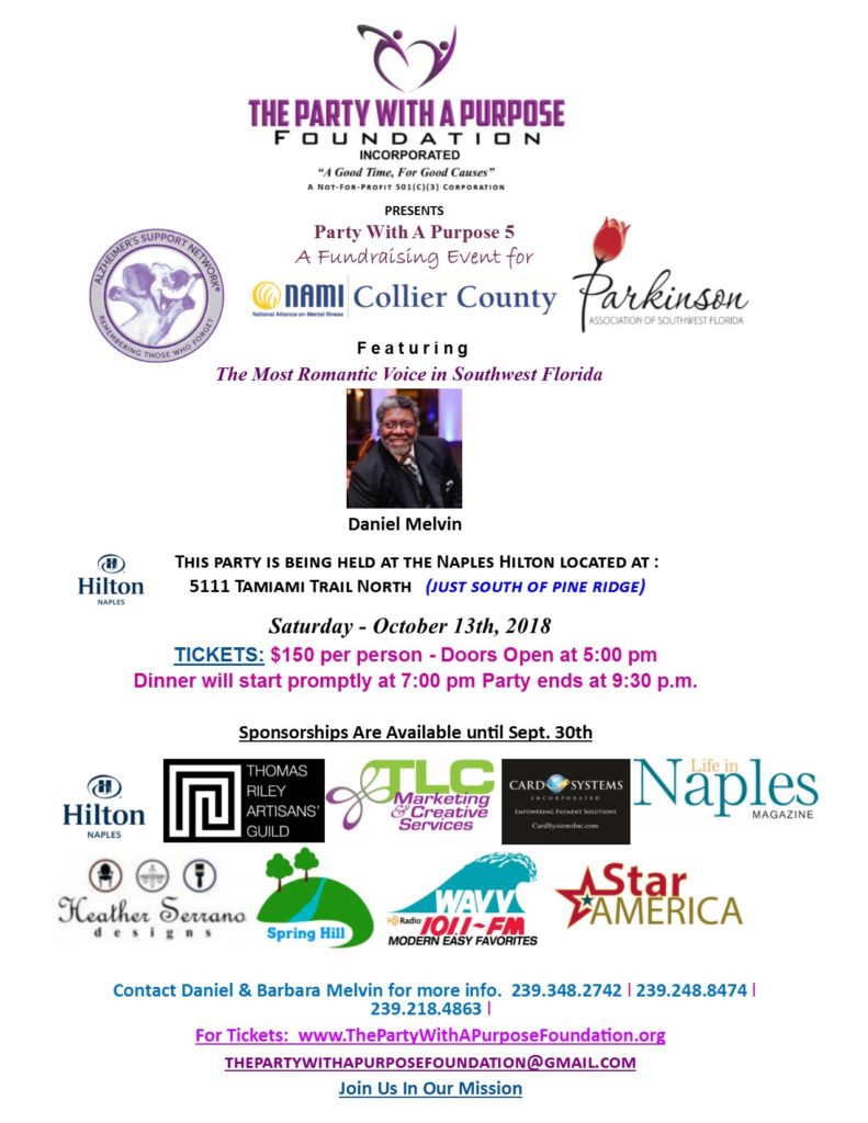 Join Barbara and Daniel Melvin for PARTY WITH A PURPOSE October 13th ...