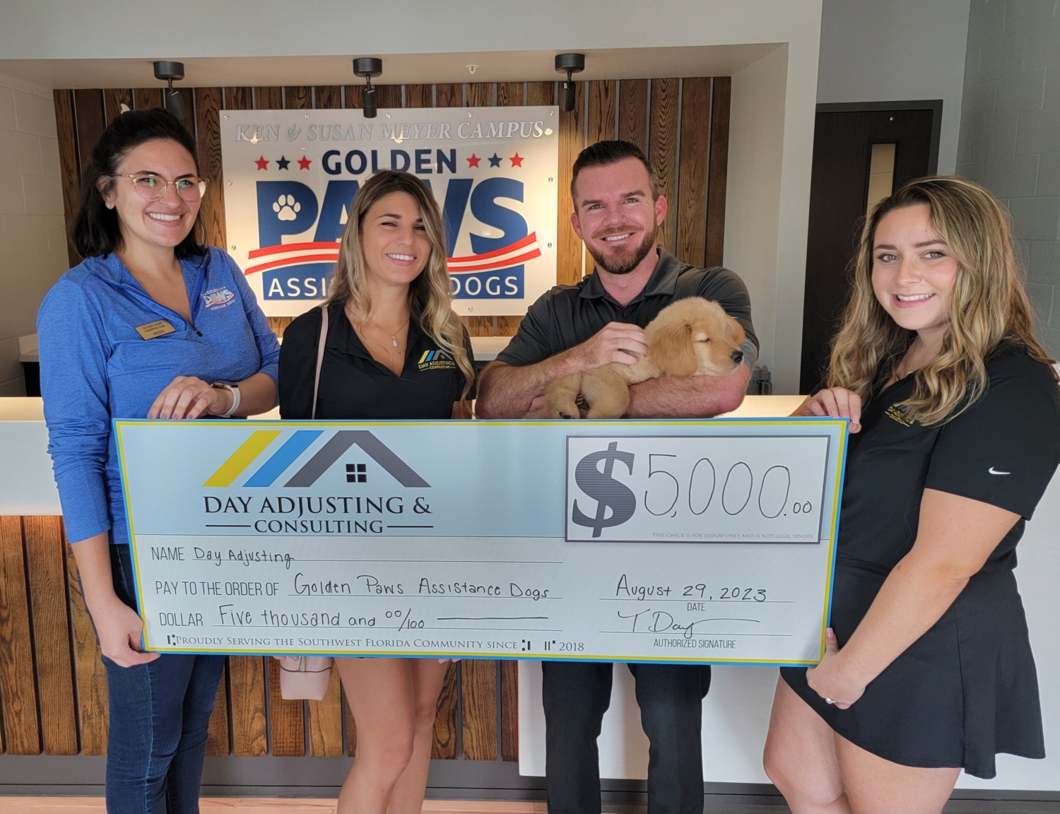DAY Adjusting & Consulting Lends support to Golden PAWS Heroes Fund ...